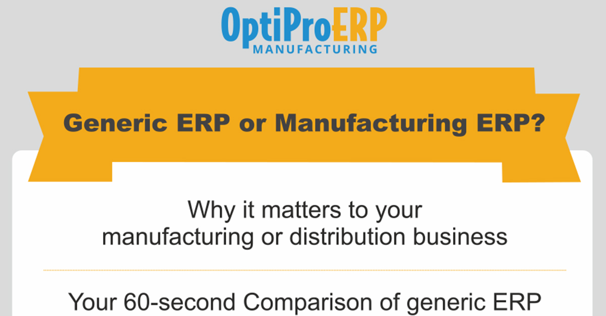 Comparison Of Generic Erp And Manufacturing Erp Optiproerp