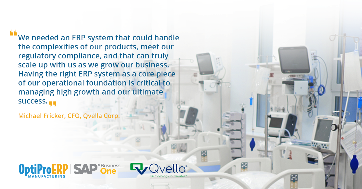 Medical Device Manufacturer Qvella Corp Selects OptiProERP Medical Device Manufacturer Qvella Corp Selects OptiProERP